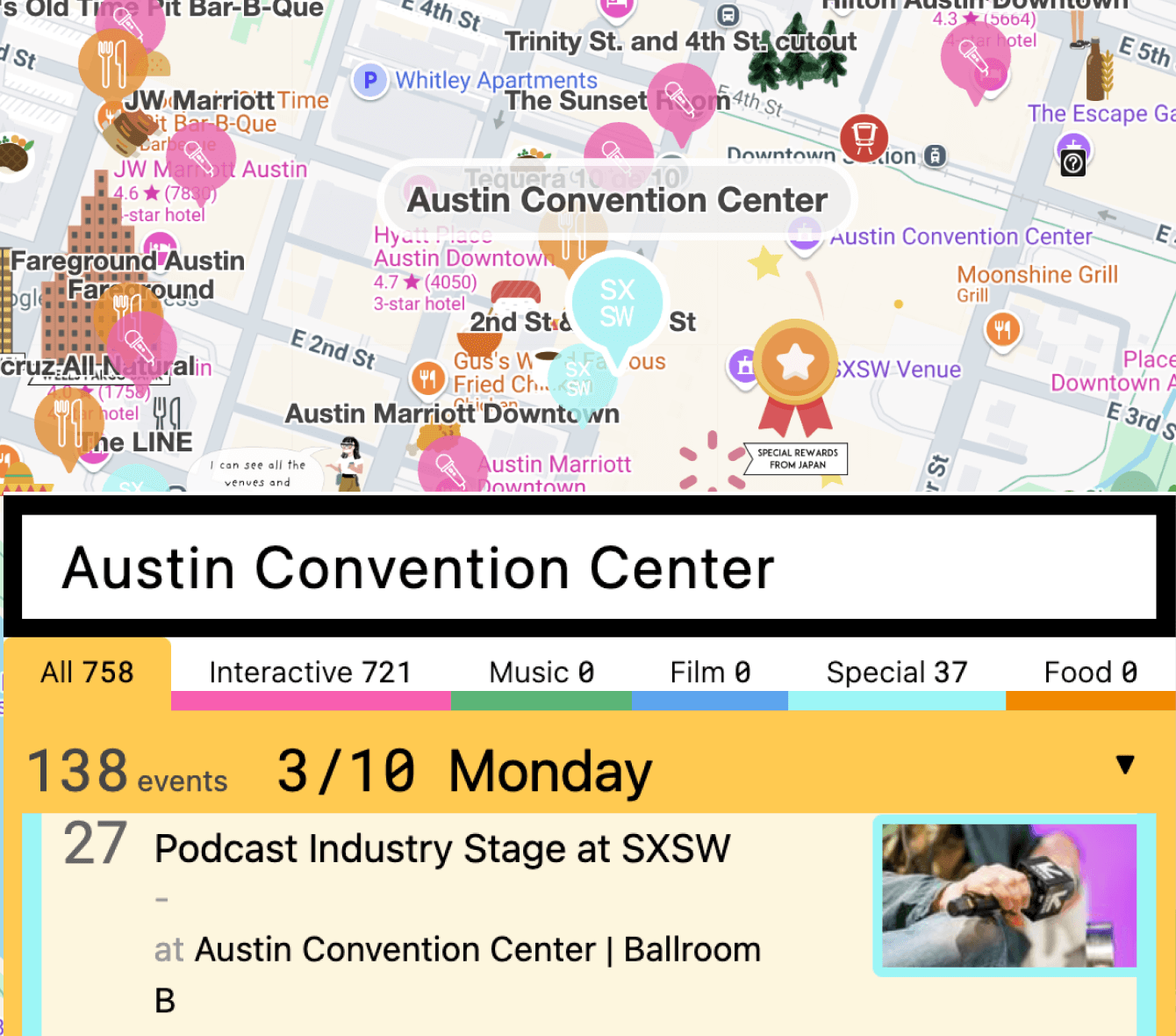SXSW 2022 MAP by Stroly